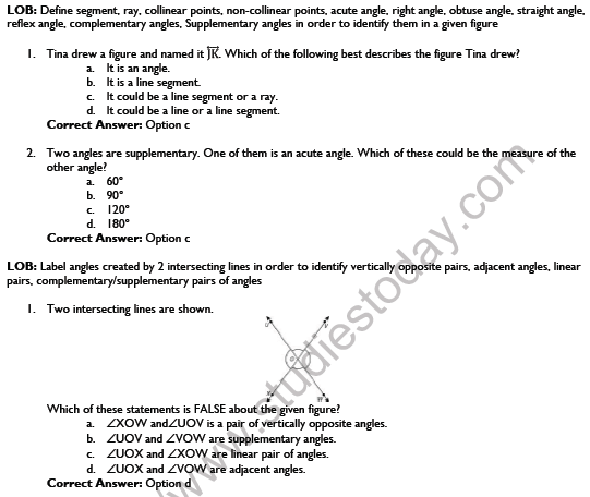 CBSE Class 9 Mathematics Lines and Angles Worksheet Set D